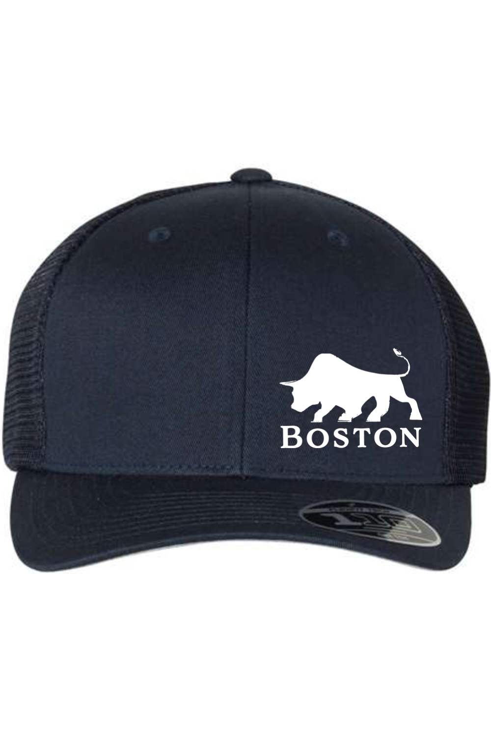 White Bull Boston Flexfit Mesh Back Hat – BarTopTees