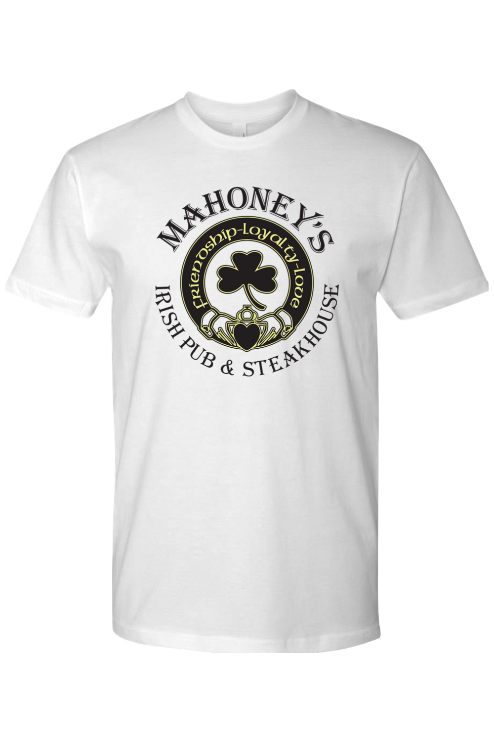 Mahoney's Irish Pub Black Logo Unisex Fitted Crewneck Tee – BarTopTees